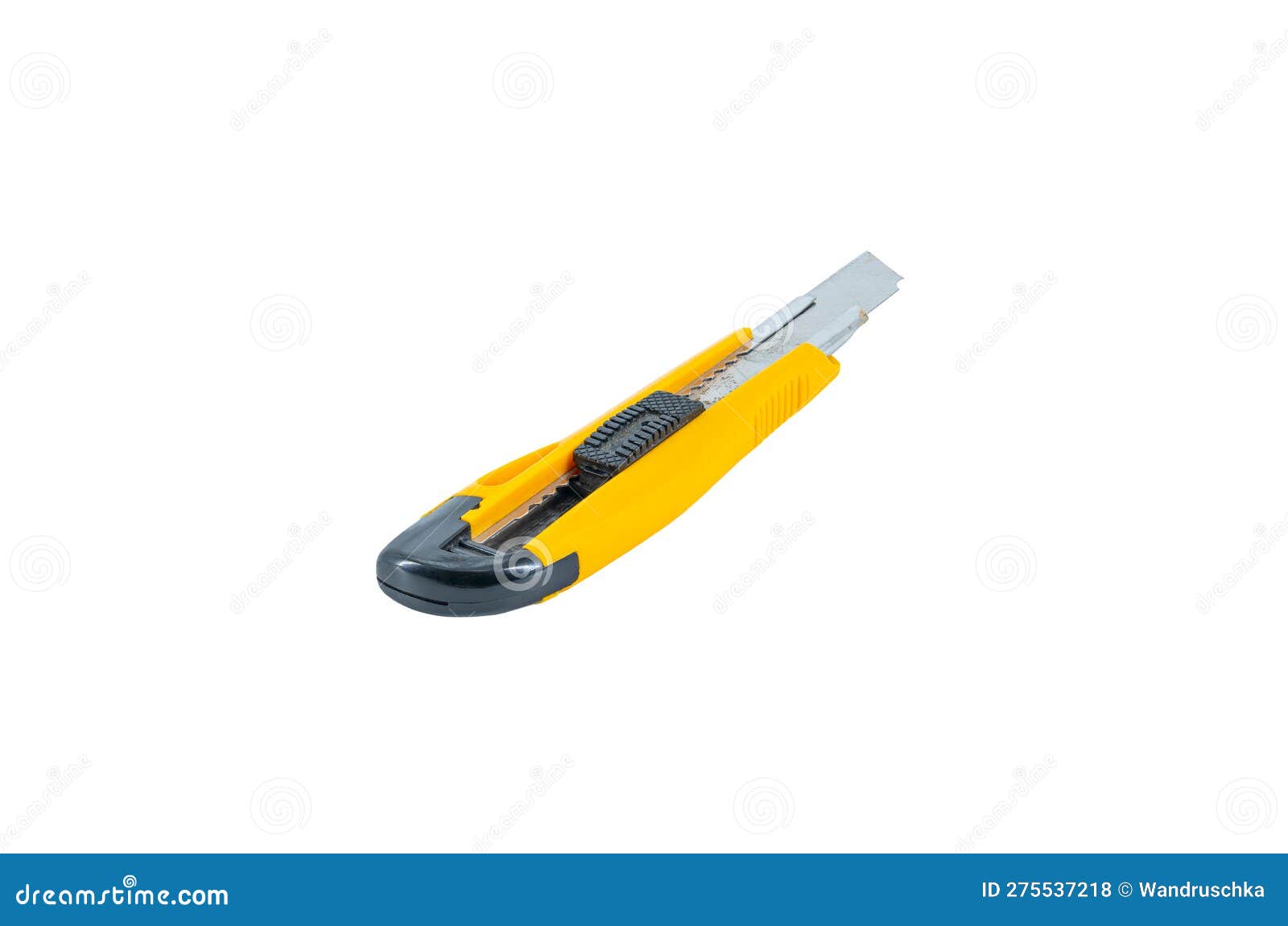 A Yellow Cutter Knife with a Sharp Blade Stock Photo - Image of cutting ...