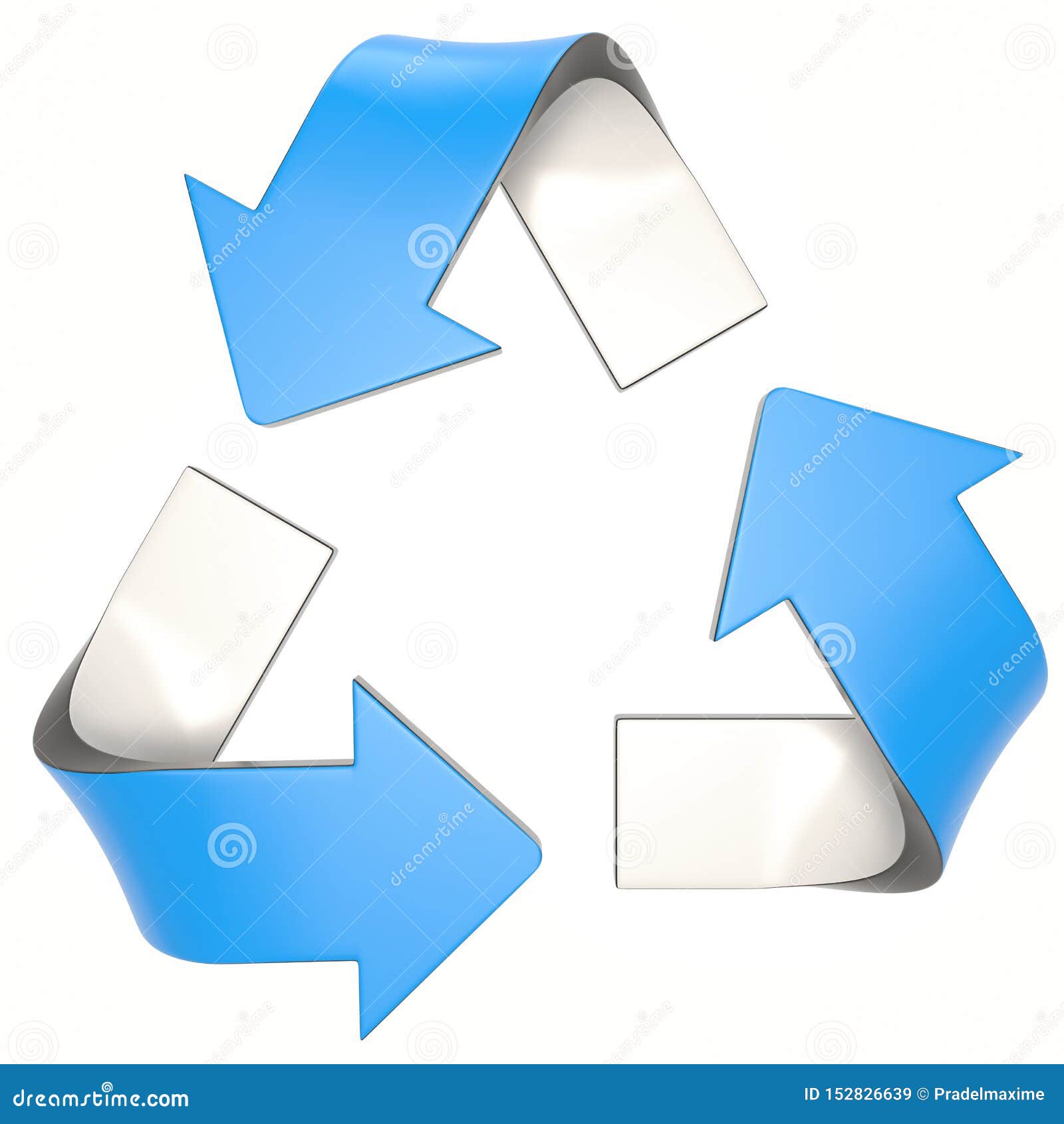 Yellow 3D recycling logo stock illustration. Illustration of logo ...