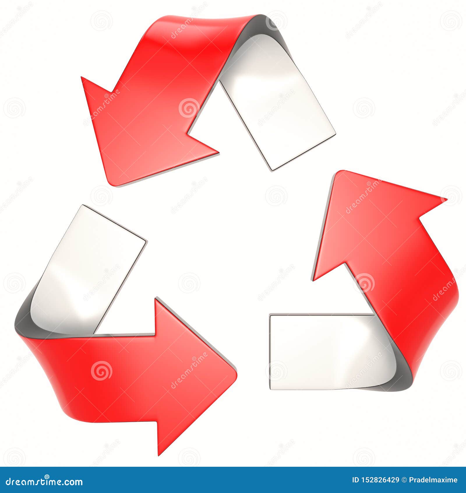 Yellow 3D recycling logo stock illustration. Illustration of paper ...