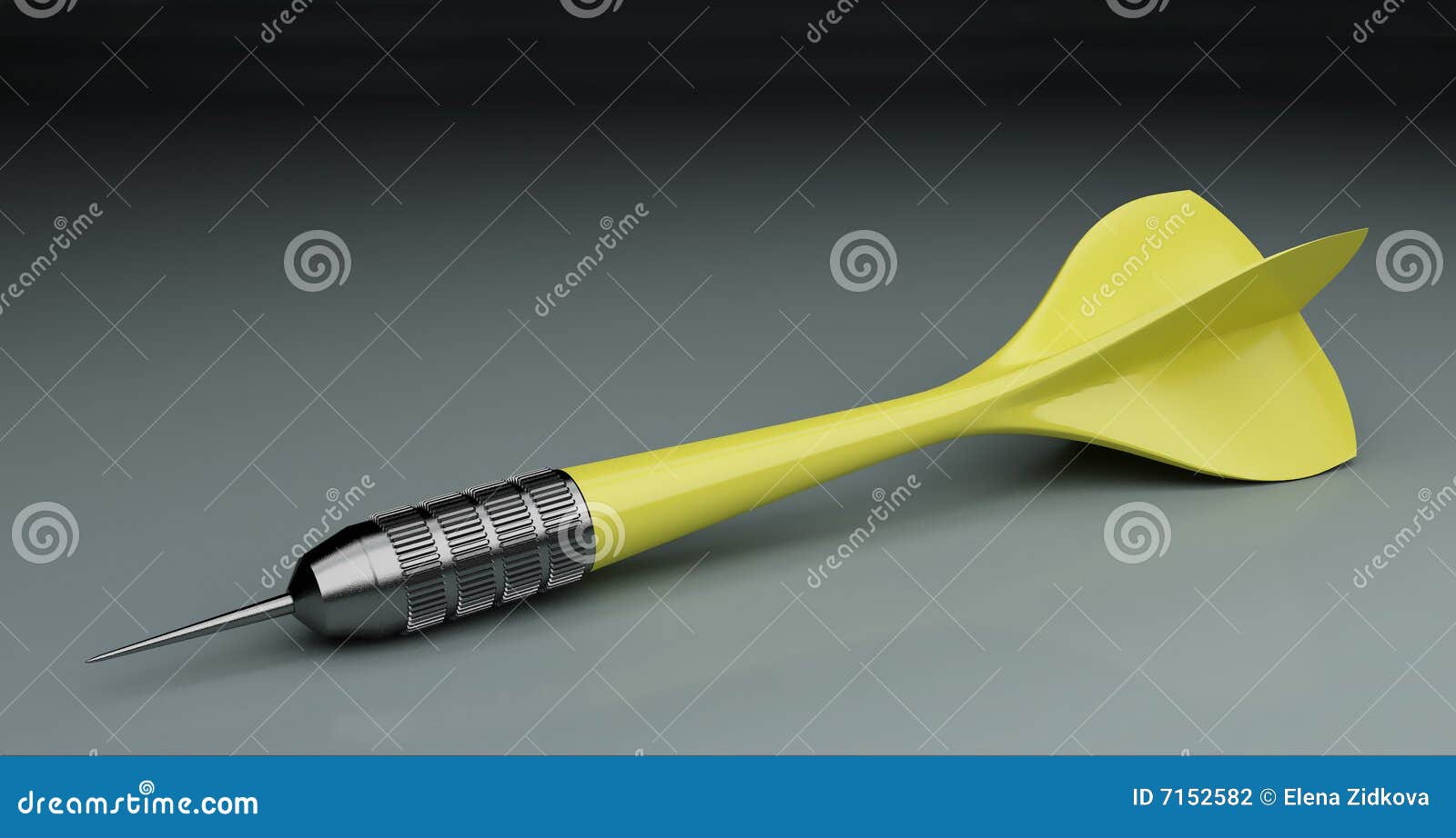 Yellow dart stock illustration. Illustration of concentrate - 7152582