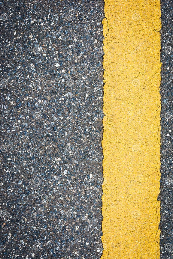 The yellow dash line stock image. Image of close, gray - 69965913