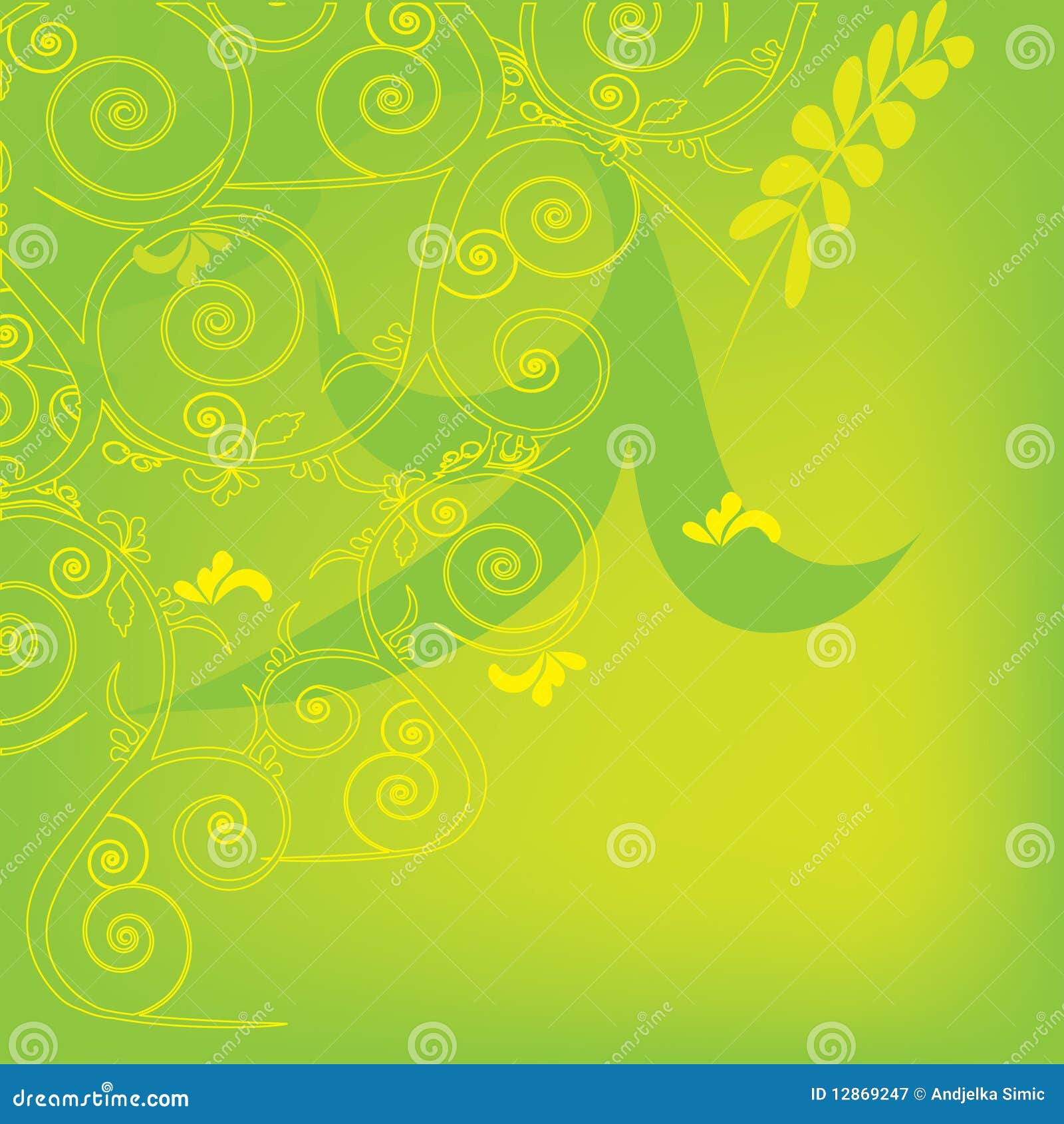 Yellow decorative design stock vector. Illustration of black - 12869247