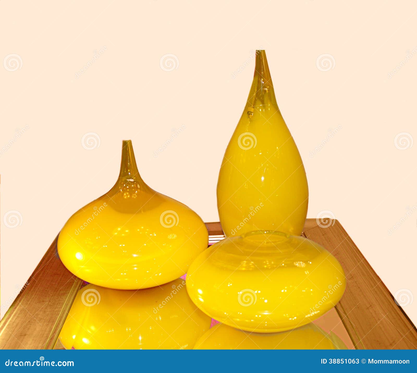Yellow Decorative Glass Containers Stock Image - Image of glass, object ...