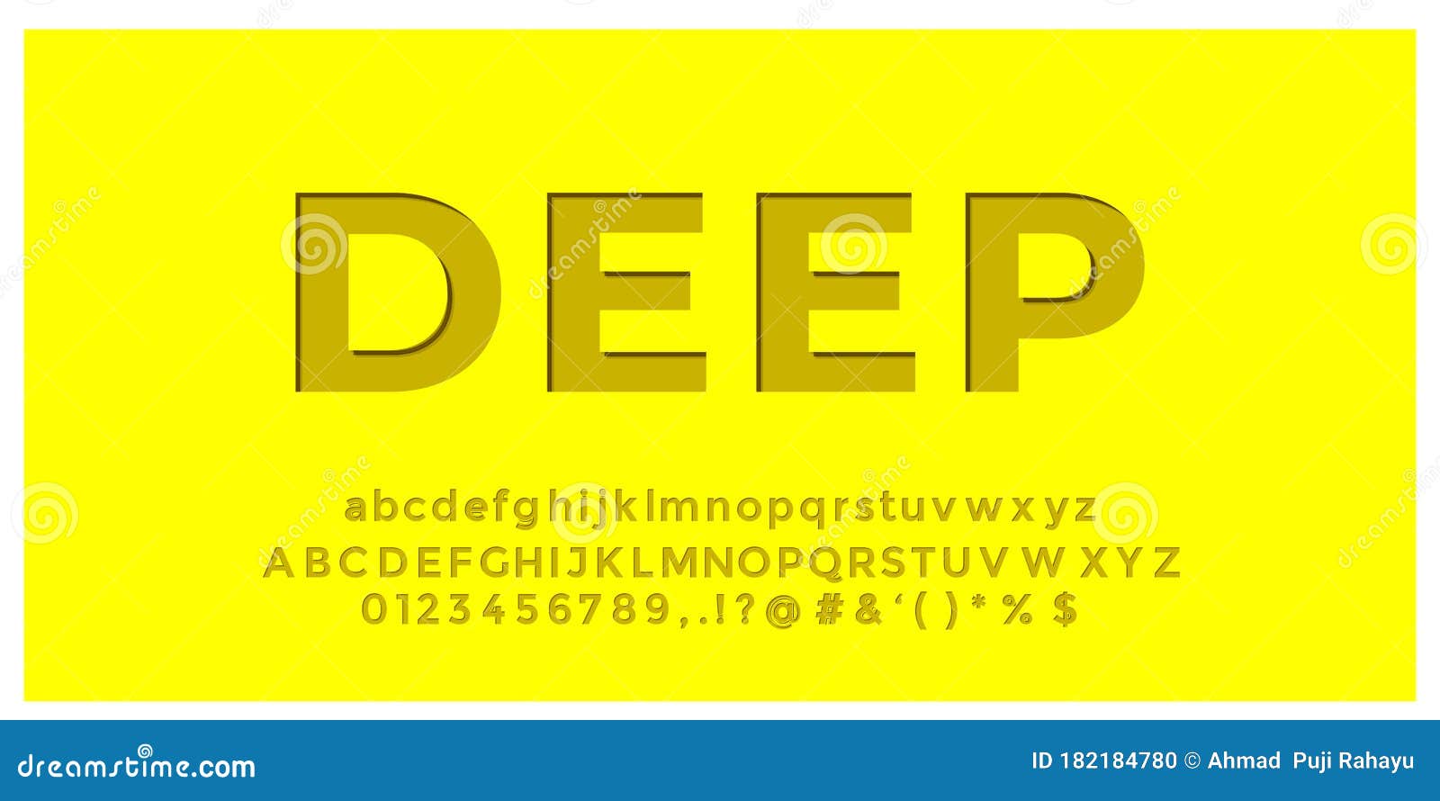 Yellow Deep Font Styles Design Template Editorial Image - Illustration ...