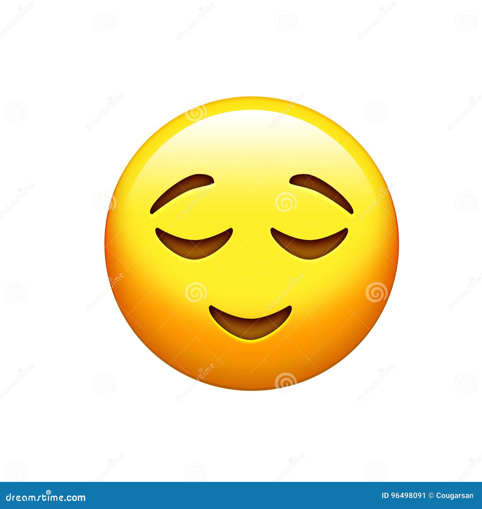 Yellow Delightful Smiley Face Icon Stock Illustration - Illustration of ...