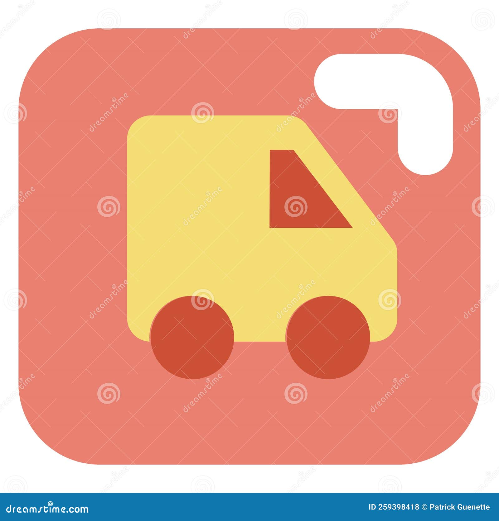 Yellow Delivery Truck, Icon Stock Vector - Illustration of delivery ...