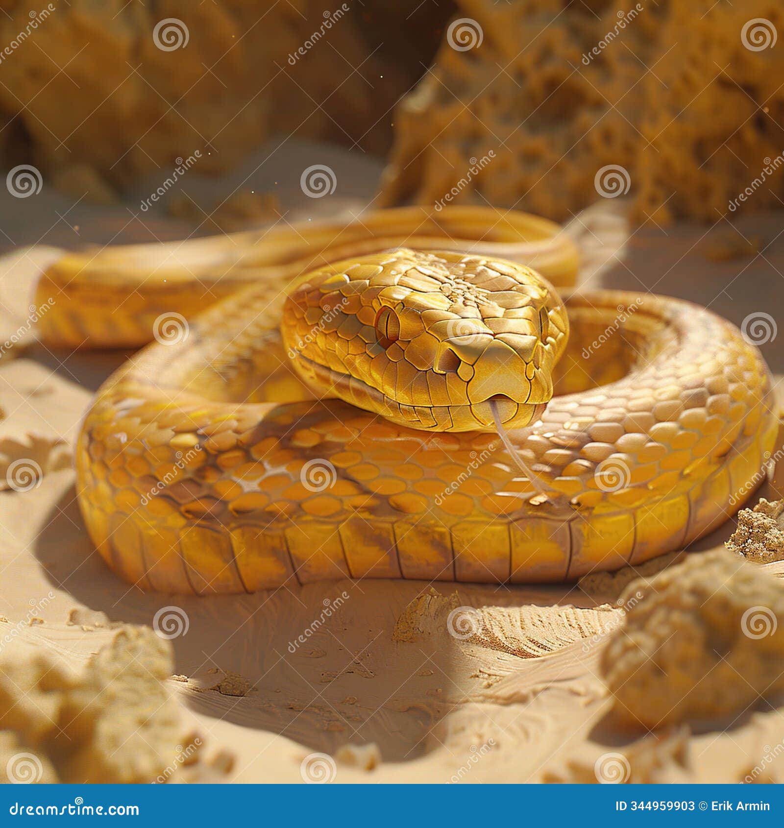 Snake Slithering, Vintage Illustration Cartoon Vector | CartoonDealer ...