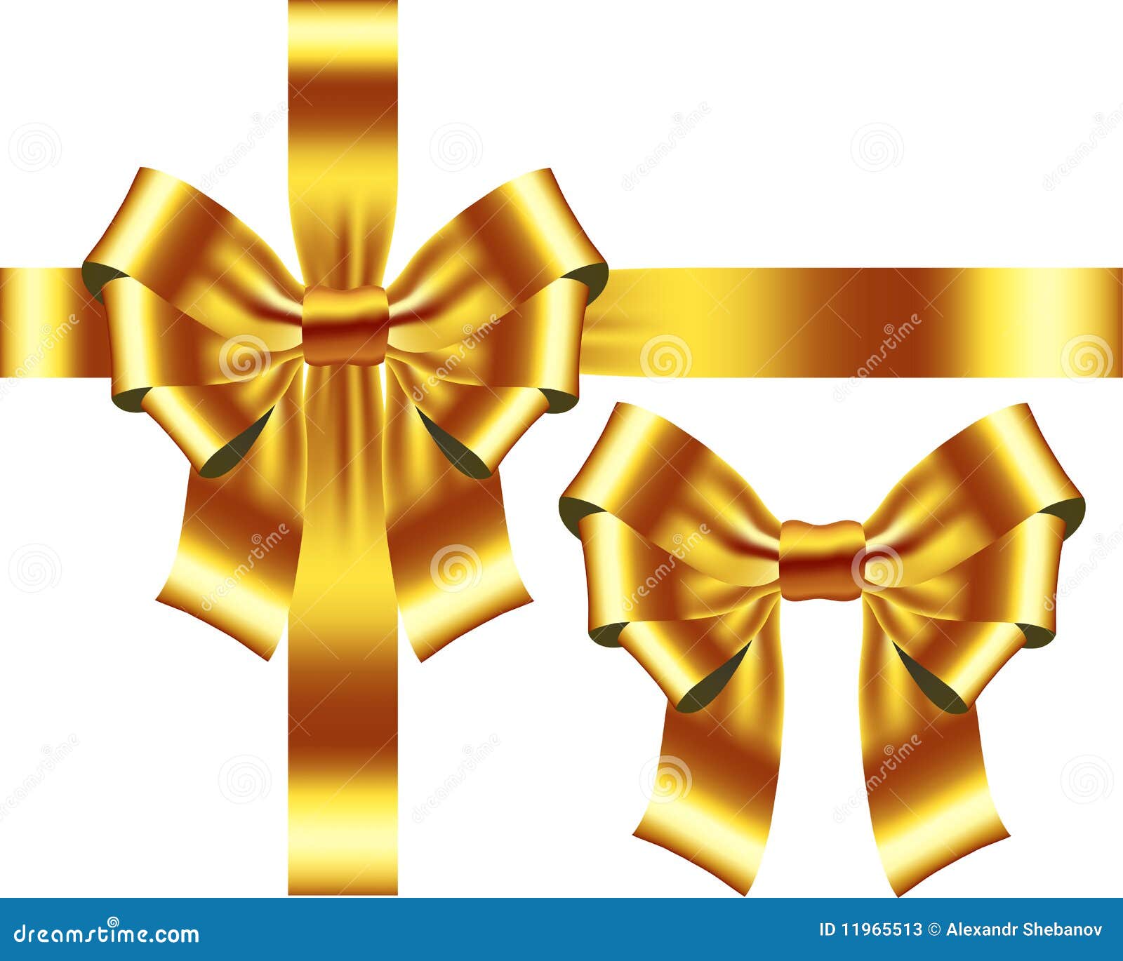 Yellow detailed bow stock vector. Illustration of satin - 11965513