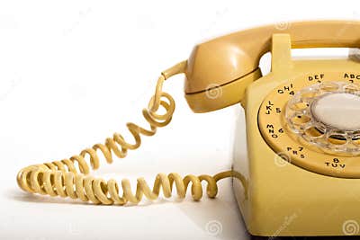 Yellow dial phone stock photo. Image of retro, earpiece - 22666902