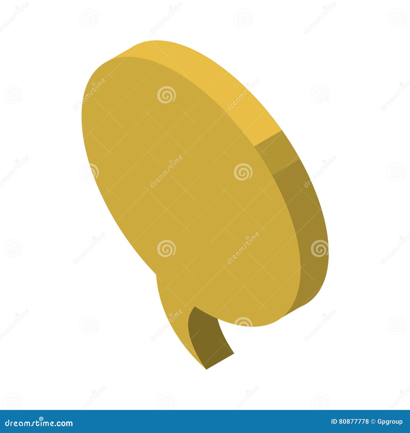 Yellow dialog boxes in 3d stock vector. Illustration of discussion ...