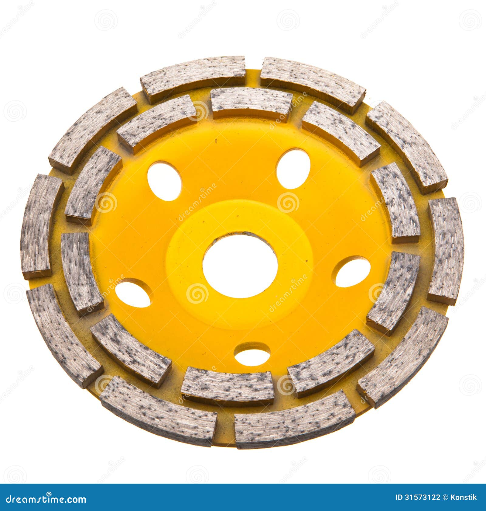 Yellow Diamond Disk for a Concrete Abrasion Stock Photo - Image of ...