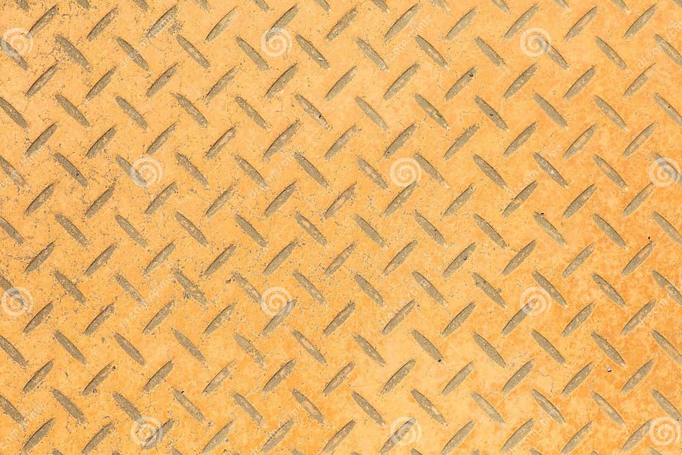 Yellow Diamond Plate Texture and Background Stock Photo - Image of ...