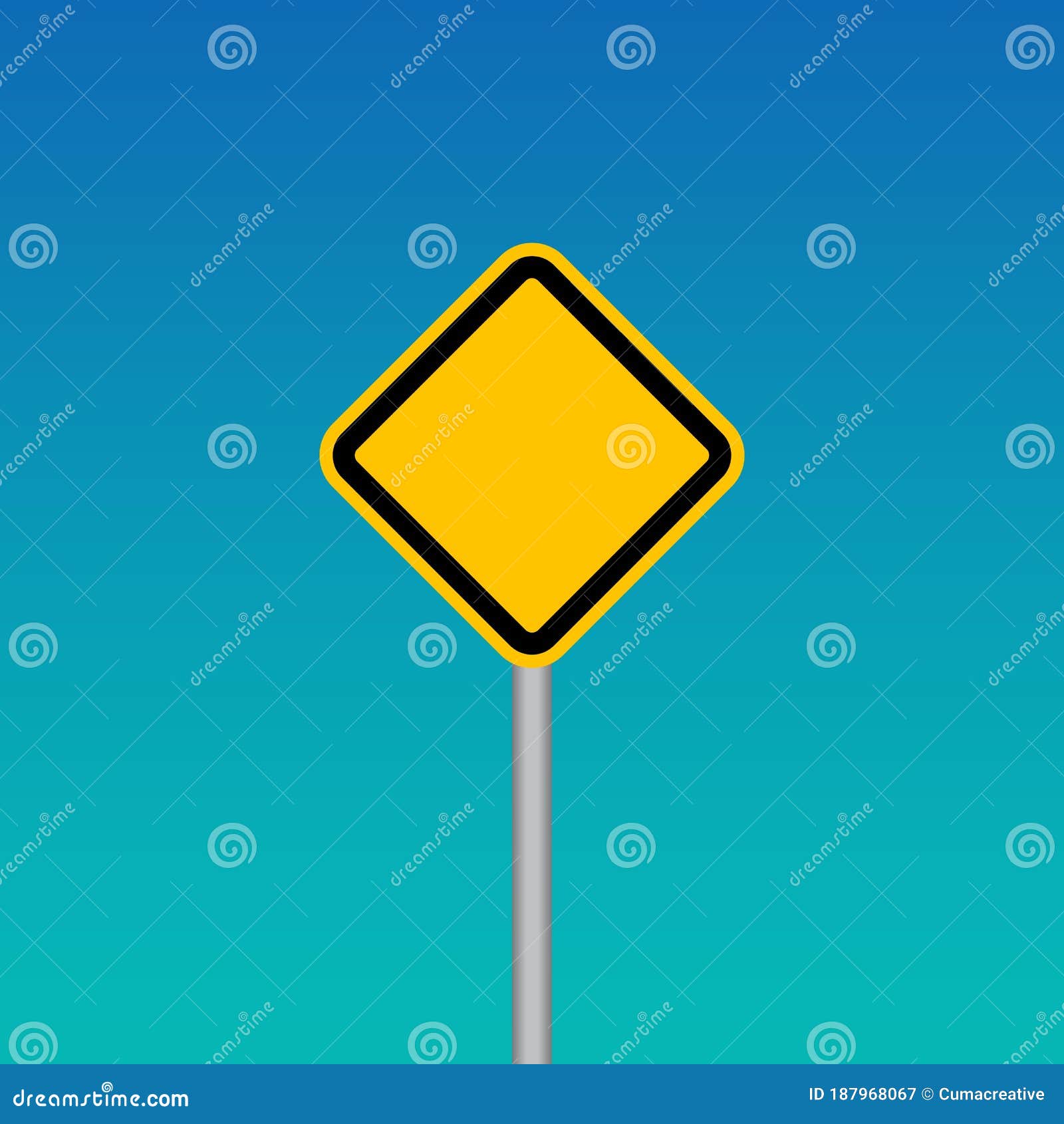 Yellow Diamond Sign in the Sky Stock Vector - Illustration of safety ...