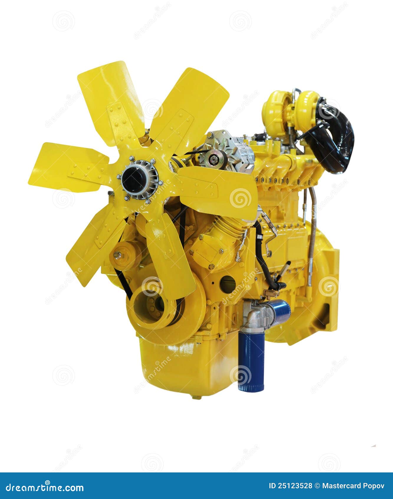 Yellow diesel engine stock photo. Image of gasoline, motor - 25123528