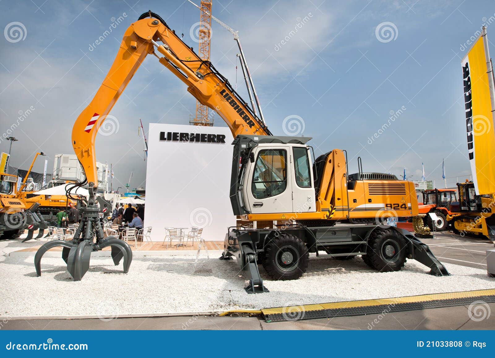 Yellow diesel excavator editorial stock photo. Image of transport ...