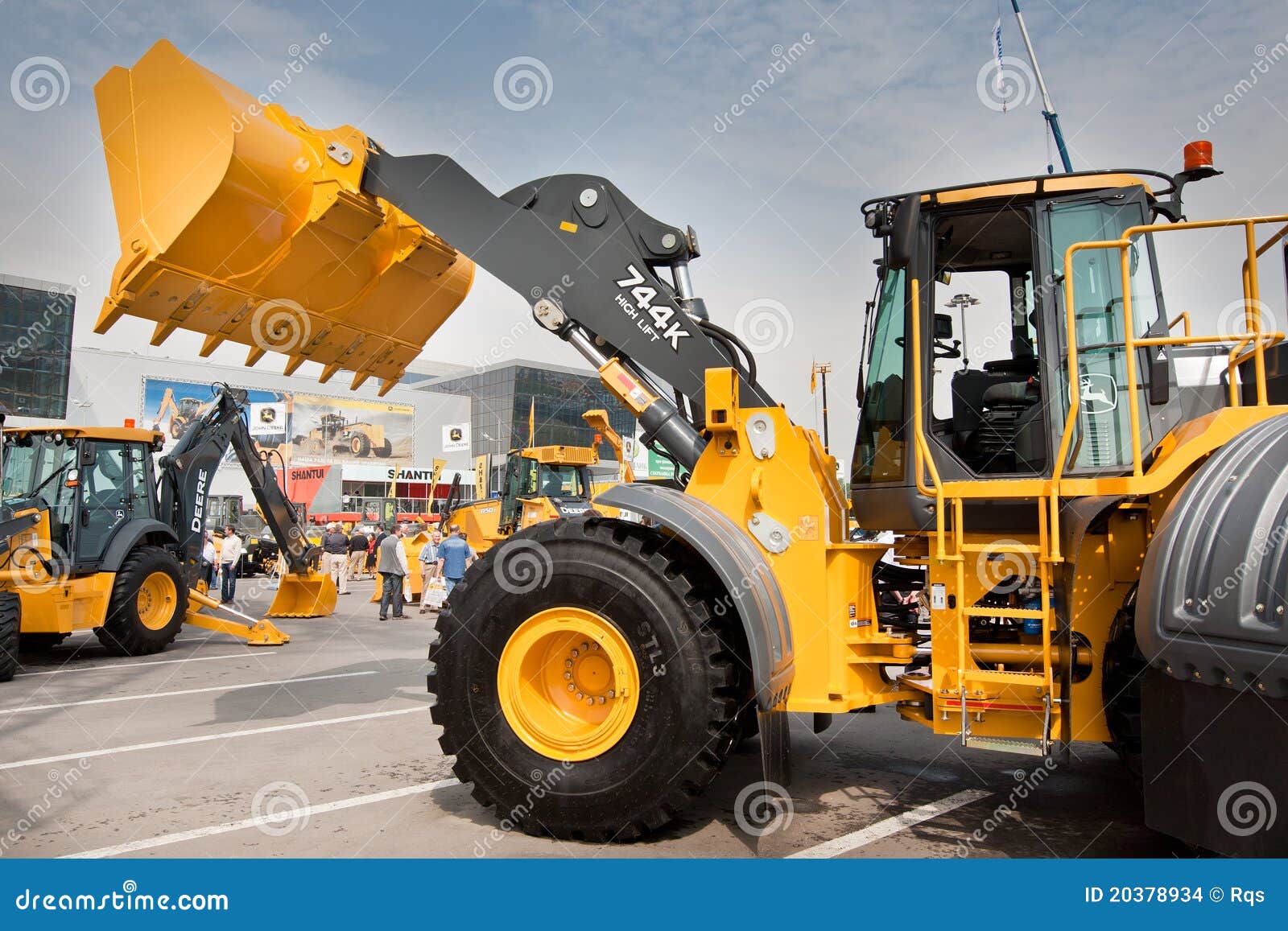 Yellow Diesel Front End Loader Editorial Stock Image - Image of black ...