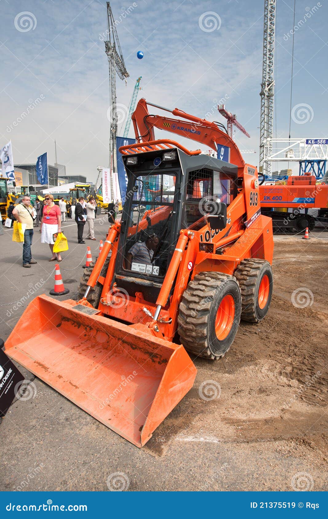 Yellow Diesel Front End Loader Editorial Stock Image - Image of white ...