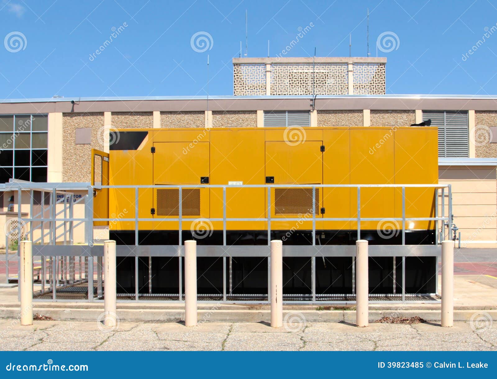Yellow Diesel Powered Generator Stock Image - Image of hurricane, mill ...