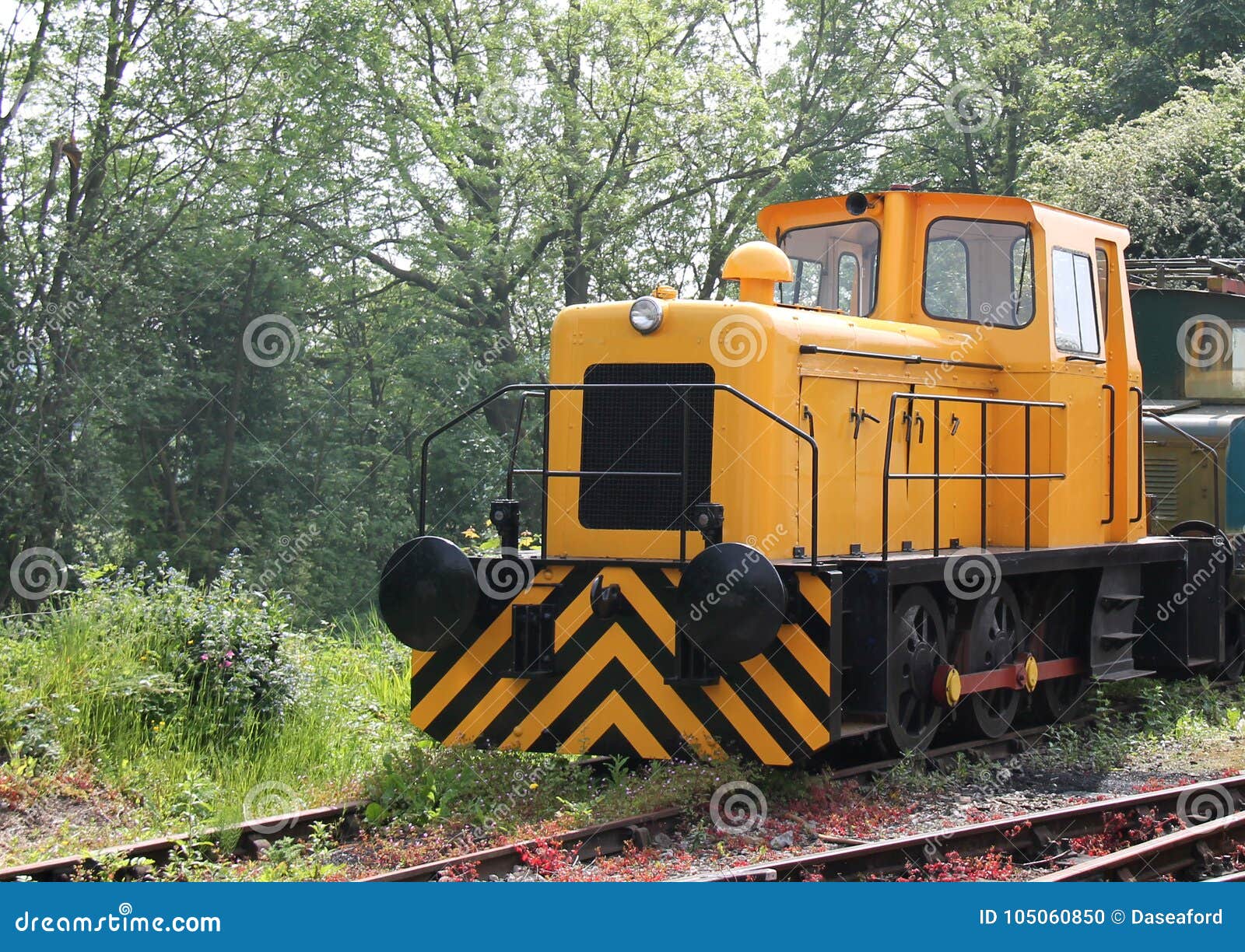 Yellow Diesel Shunter. stock photo. Image of goods, power - 105060850