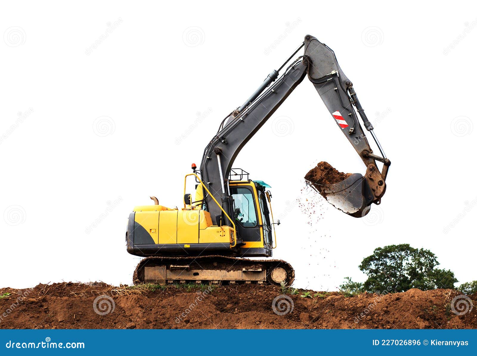 Yellow digger stock photo. Image of dirt, industrial - 227026896