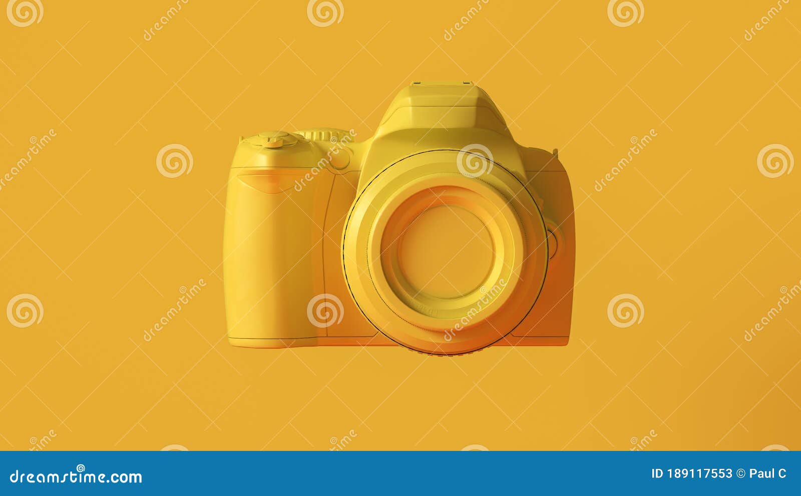 Yellow Digital DLSR Camera stock illustration. Illustration of optical ...