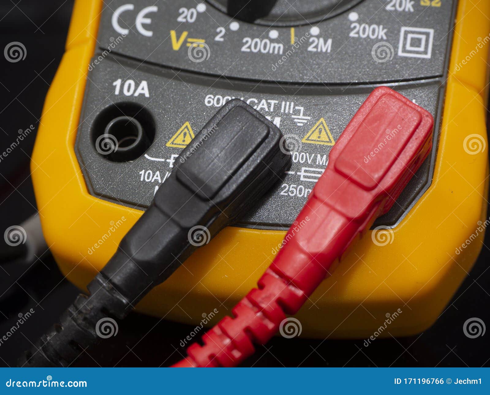 Yellow Digital Multimeter Electrical Measuring Equipment Stock Photo ...
