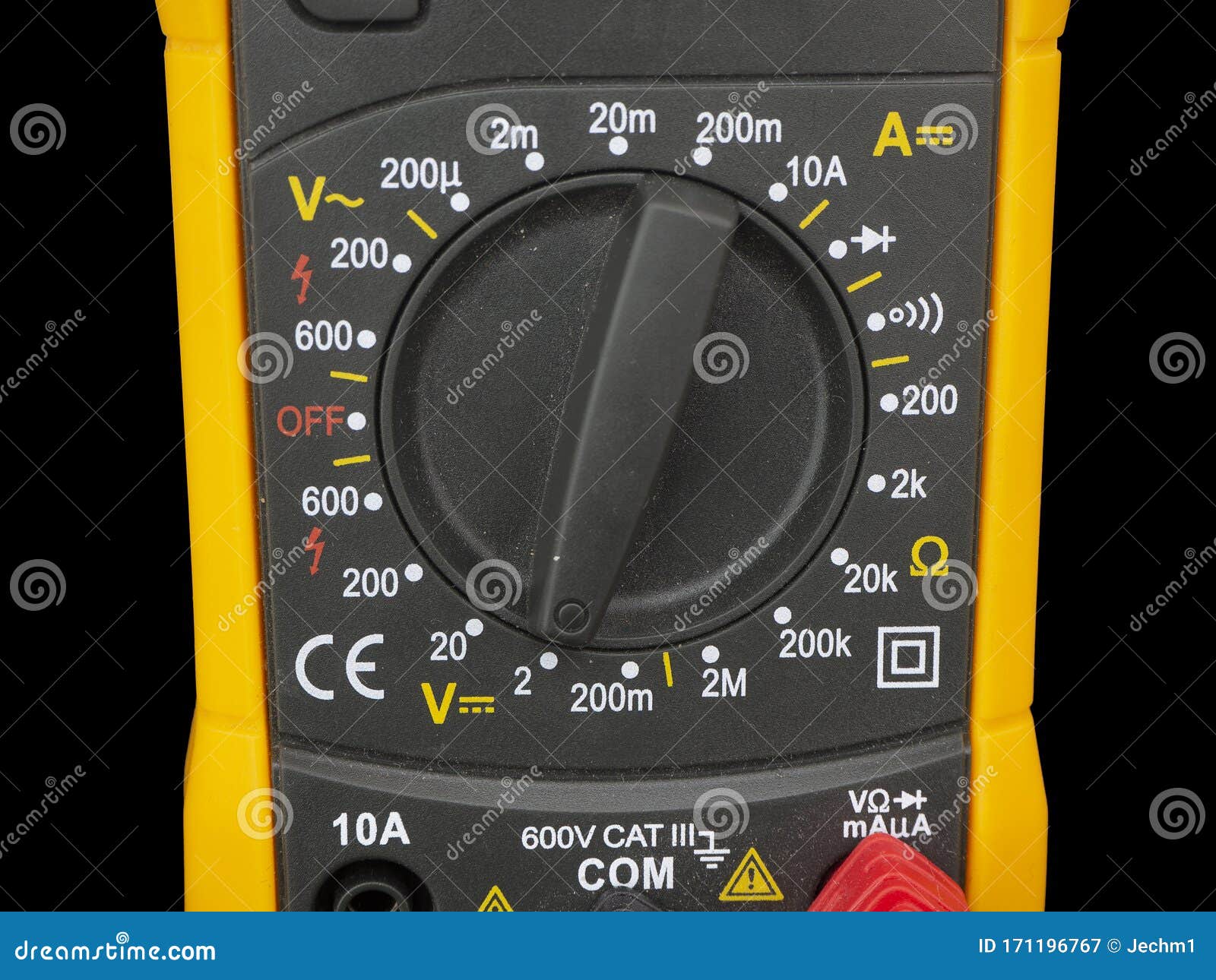 Yellow Digital Multimeter Electrical Measuring Equipment Stock Image ...