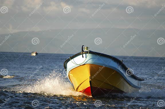 Yellow dinghy stock photo. Image of transport, speed - 30963640