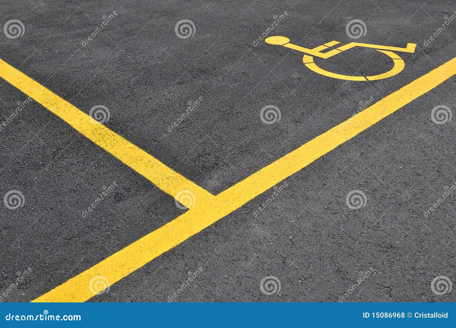 Yellow Disabled Driver Sign On Windshield Of Car. View From Inside ...