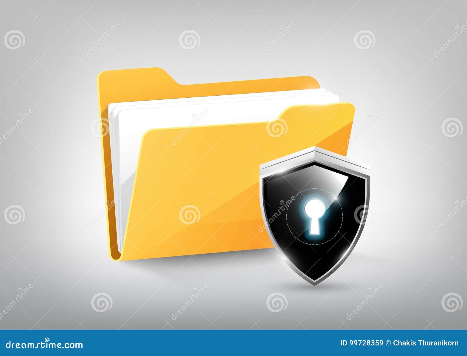Yellow Document File Folder Directory Icon Isolated and Modern High ...