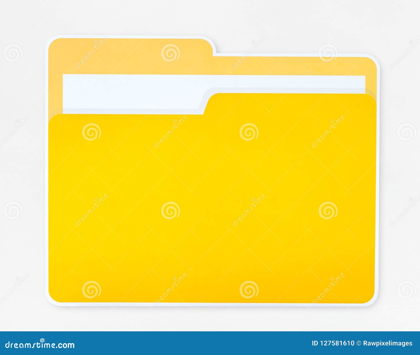 Yellow Document Folder Icon Isolated Stock Photo - Image of data, sign ...