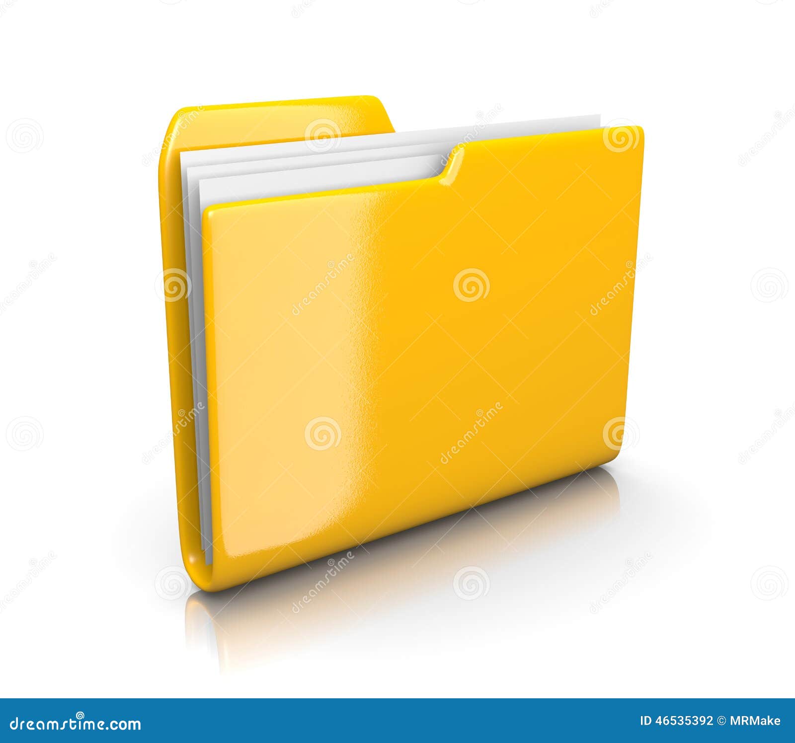 Yellow Document Folder stock illustration. Illustration of archive ...
