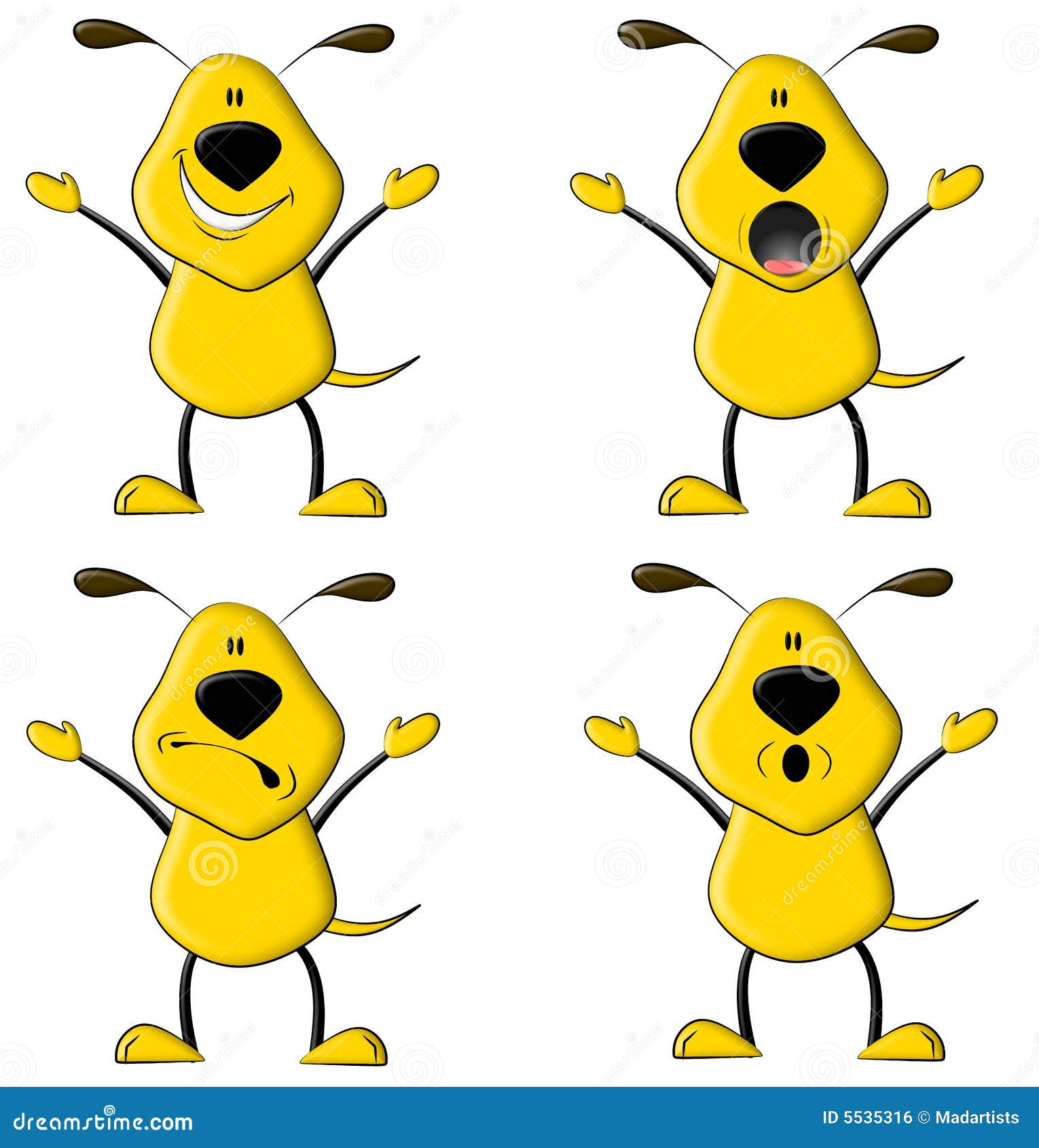 The Yellow Dog stock illustration. Illustration of character - 5535316