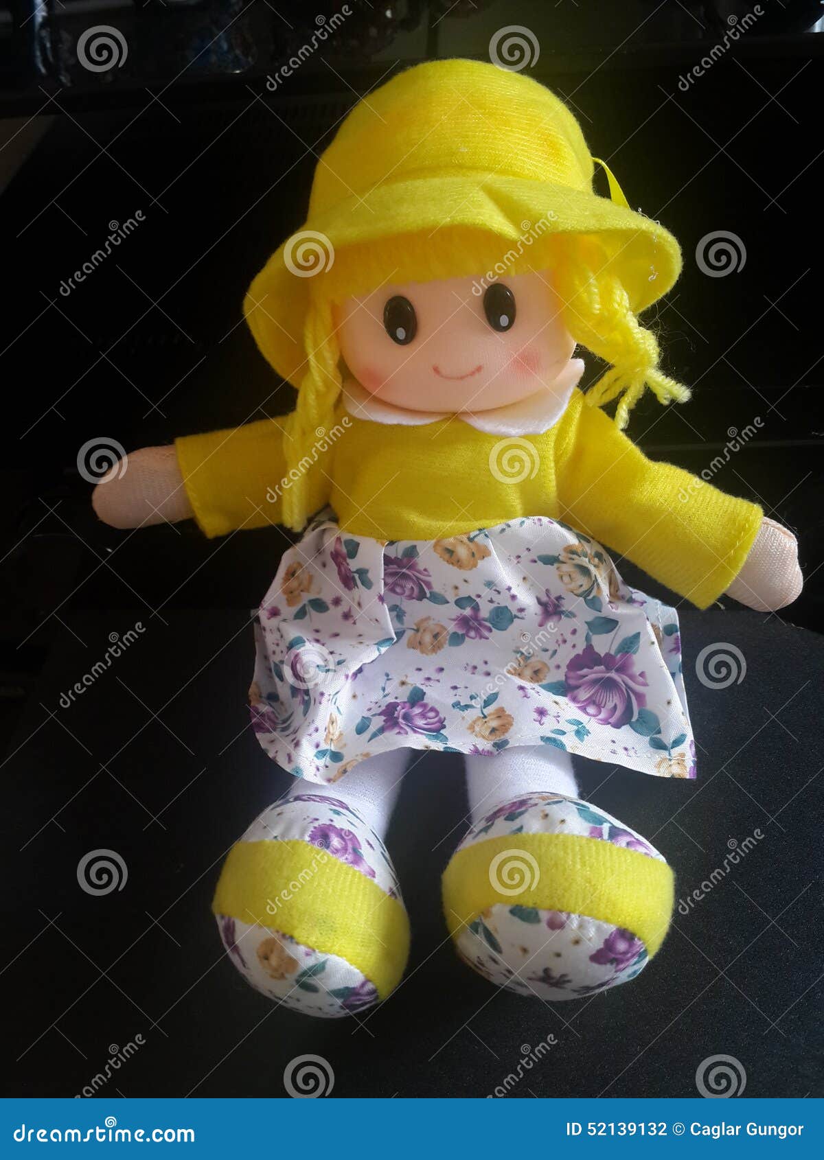 Yellow Doll stock photo. Image of doll, girls, plastic - 52139132