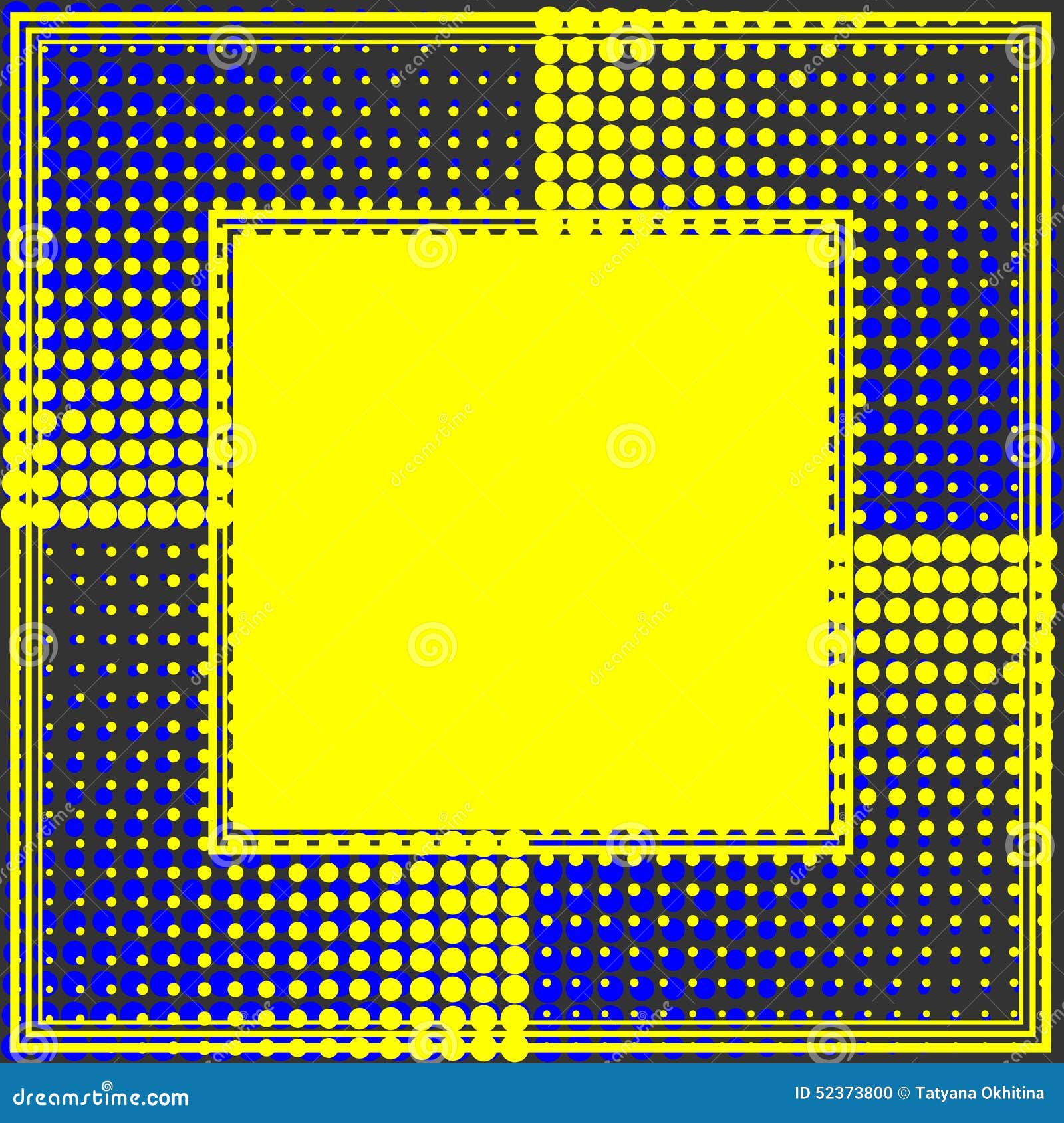 Yellow dots border stock illustration. Illustration of abstract - 52373800