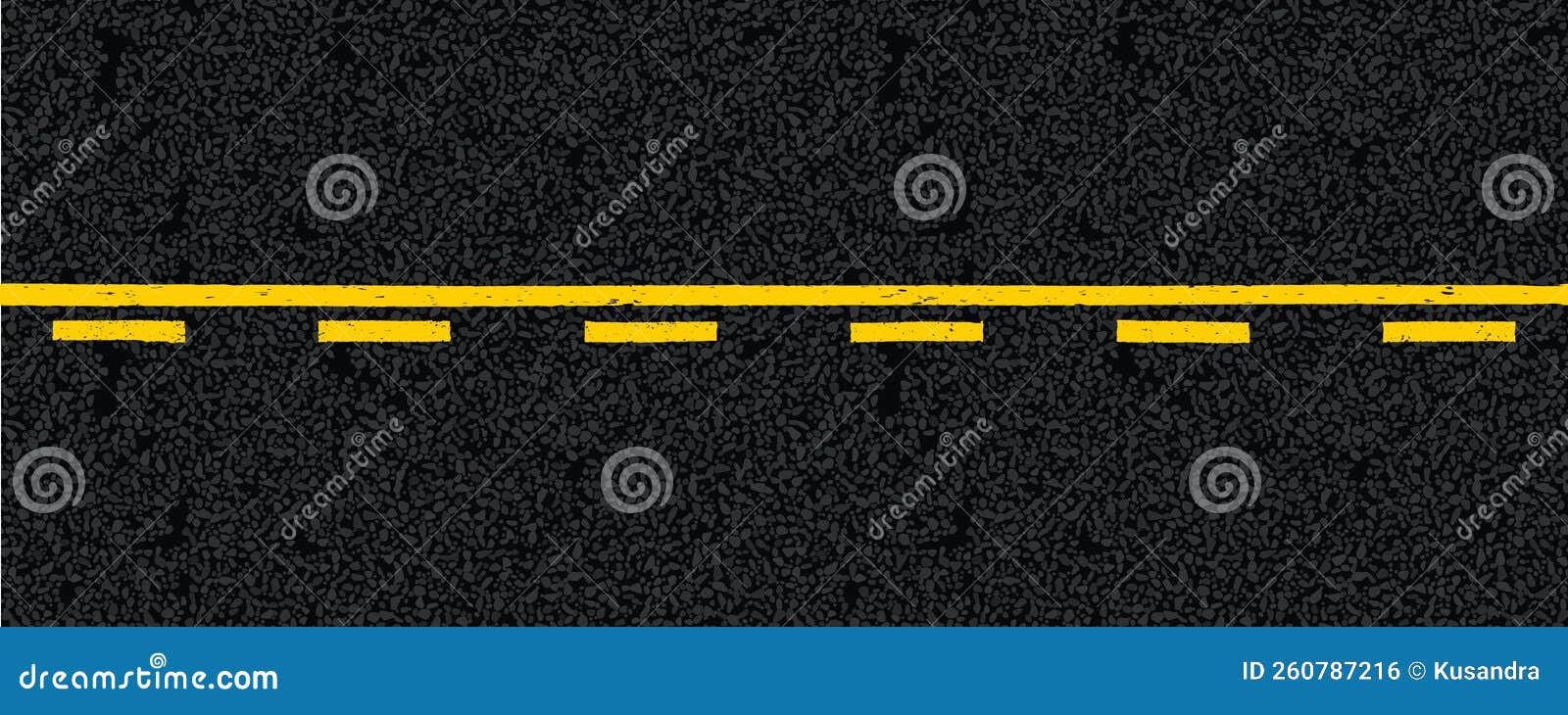 Yellow Dotted and Solid Highway Traffic Marks Lines on Tarmac Road Top ...
