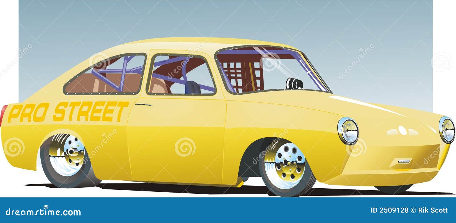 Yellow Drag Car Stock Photography | CartoonDealer.com #2437406