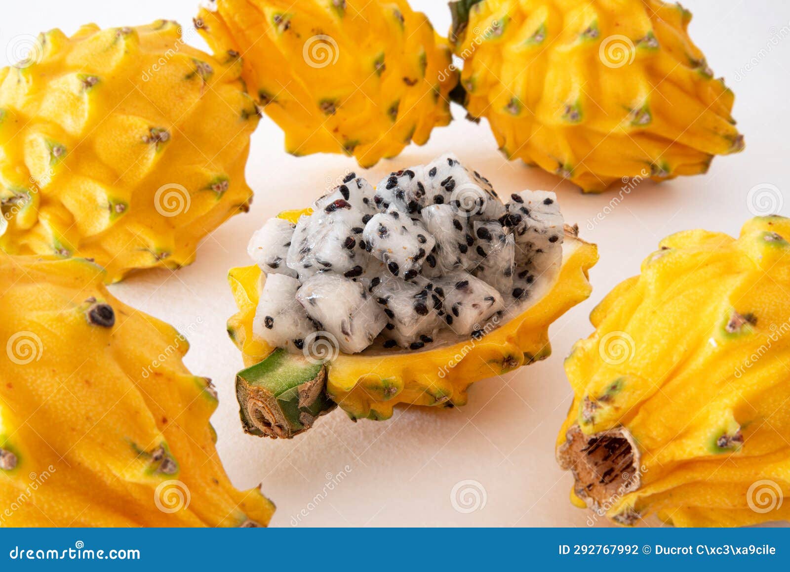 Yellow dragon fruit stock photo. Image of meal, tasty - 292767992