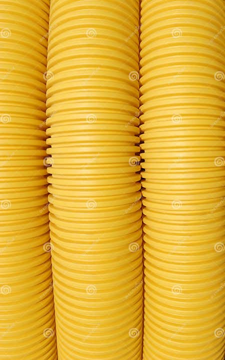Yellow Drainage Piping stock image. Image of lines, pipe - 2258661