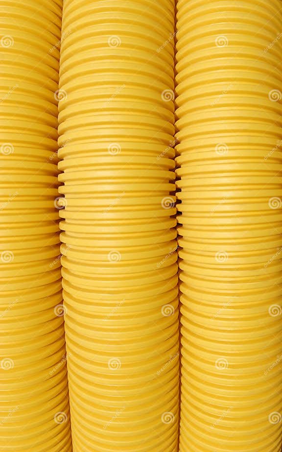 Yellow Drainage Piping stock image. Image of lines, pipe - 2258661