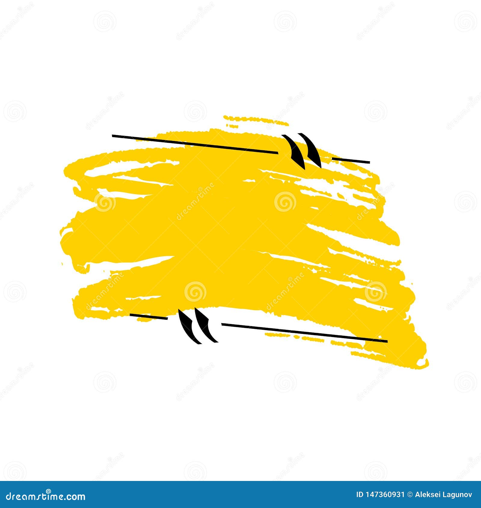 Yellow Drawn Quote Frame Isolated. Stock Vector - Illustration of ...