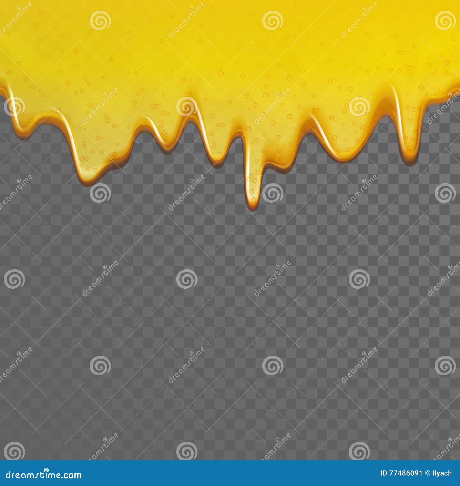 Yellow Dripping Honey Splash Stock Illustration - Illustration of ...