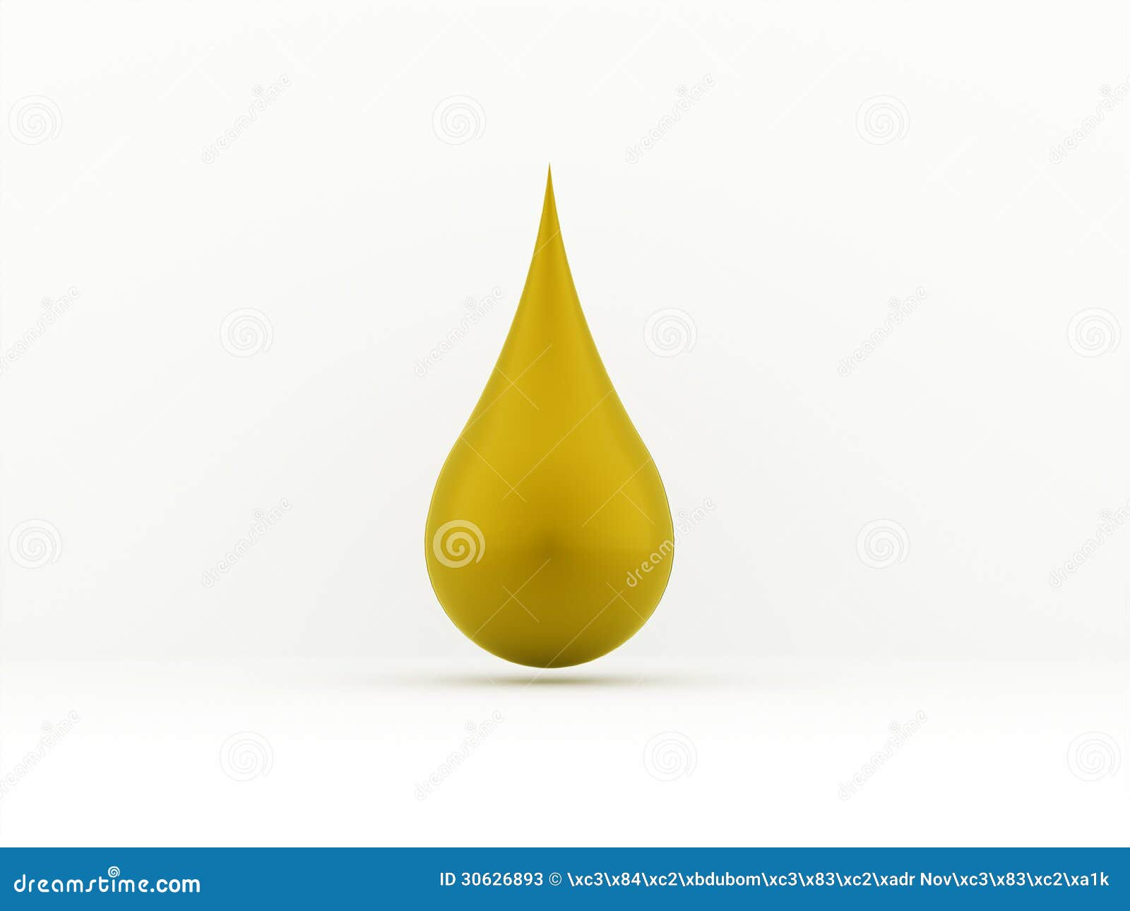 Yellow drop on white stock illustration. Illustration of cool - 30626893