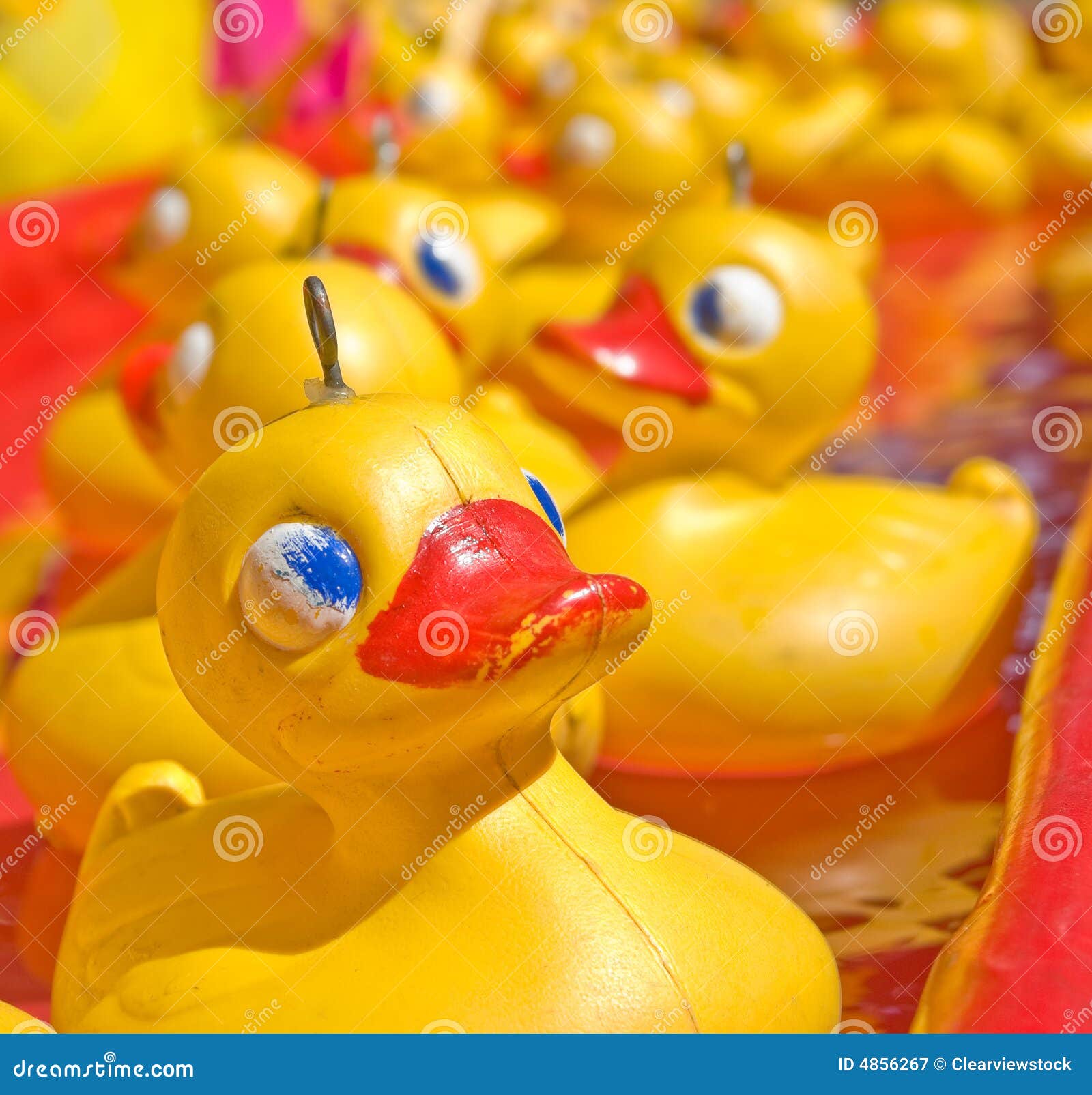 Yellow duck stock image. Image of water, rubber, lots - 4856267