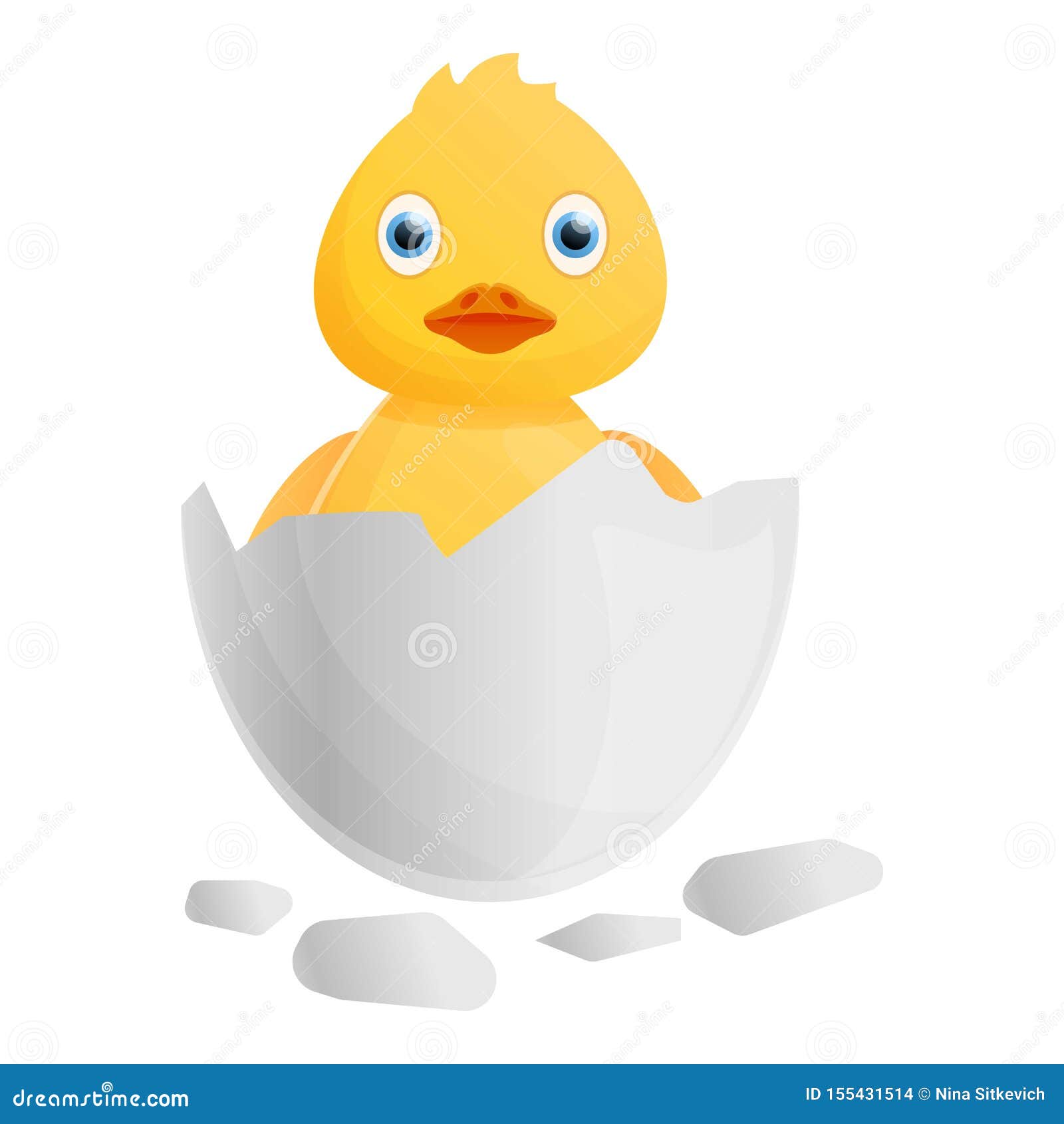 Duck Egg Crack With Slipping Duck Yolk Background Cartoon Vector ...