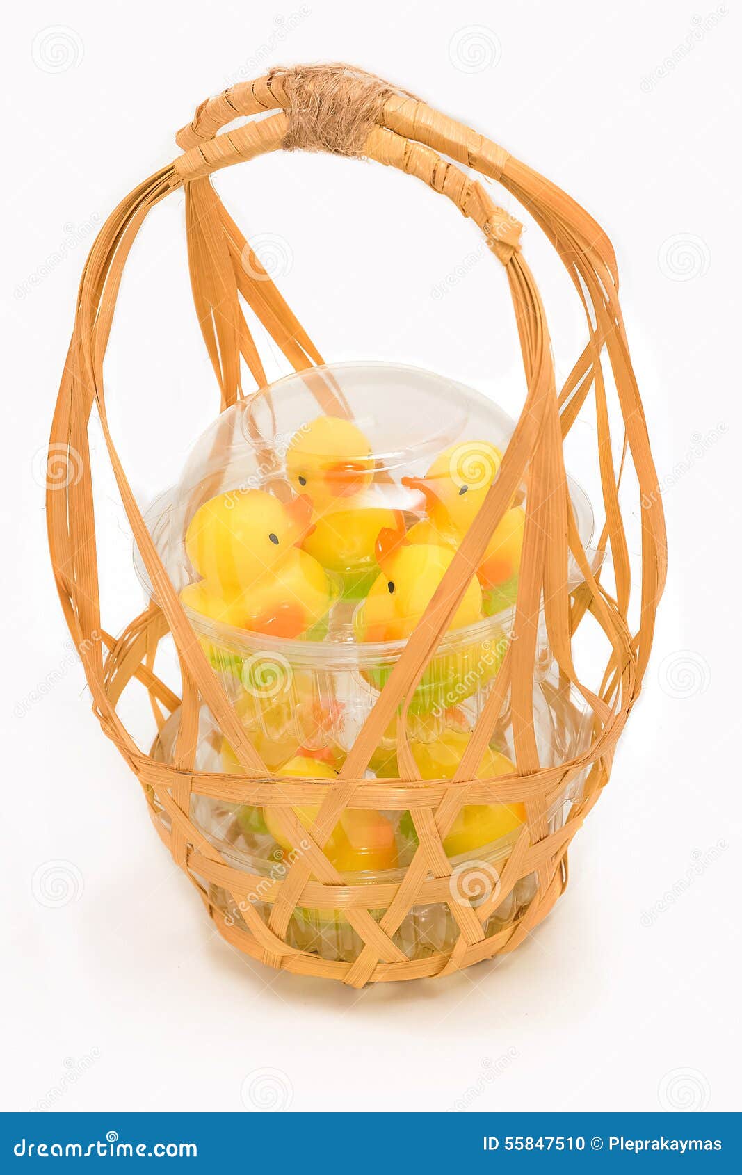 Yellow Duck Jelly in a Delivery Basket Stock Photo - Image of delicious ...