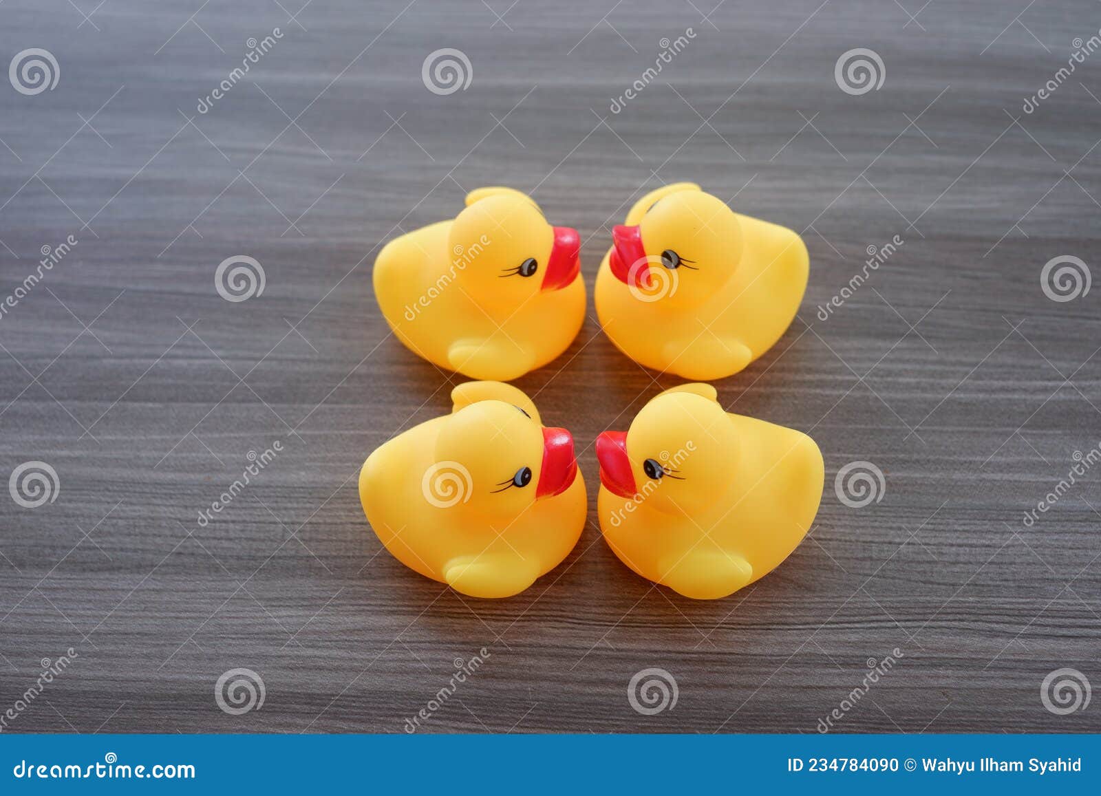 Yellow Duck Toy on a Wooden Texture Background Stock Photo - Image of ...