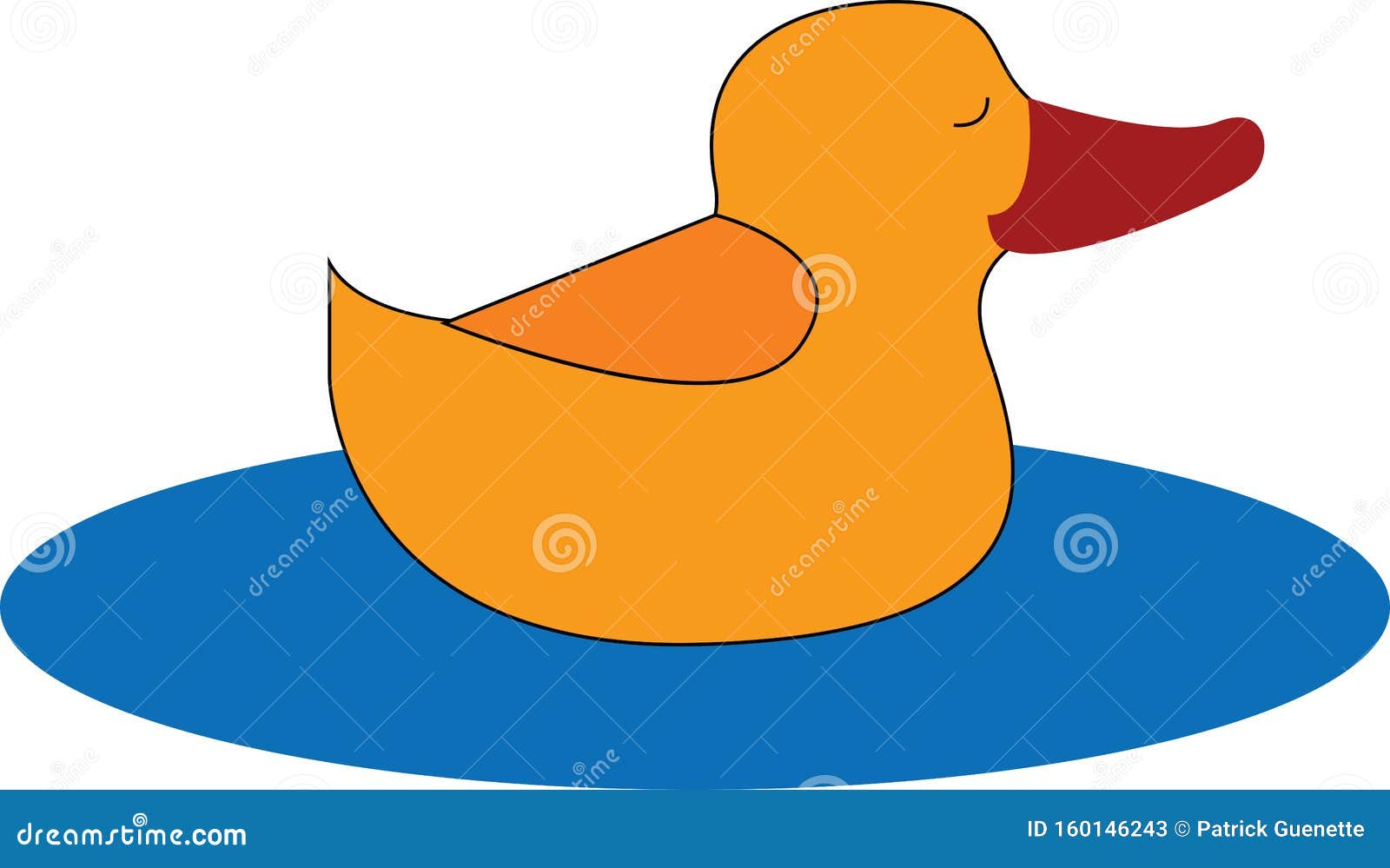 Yellow Duck Vector Color Illustration Stock Vector - Illustration of ...