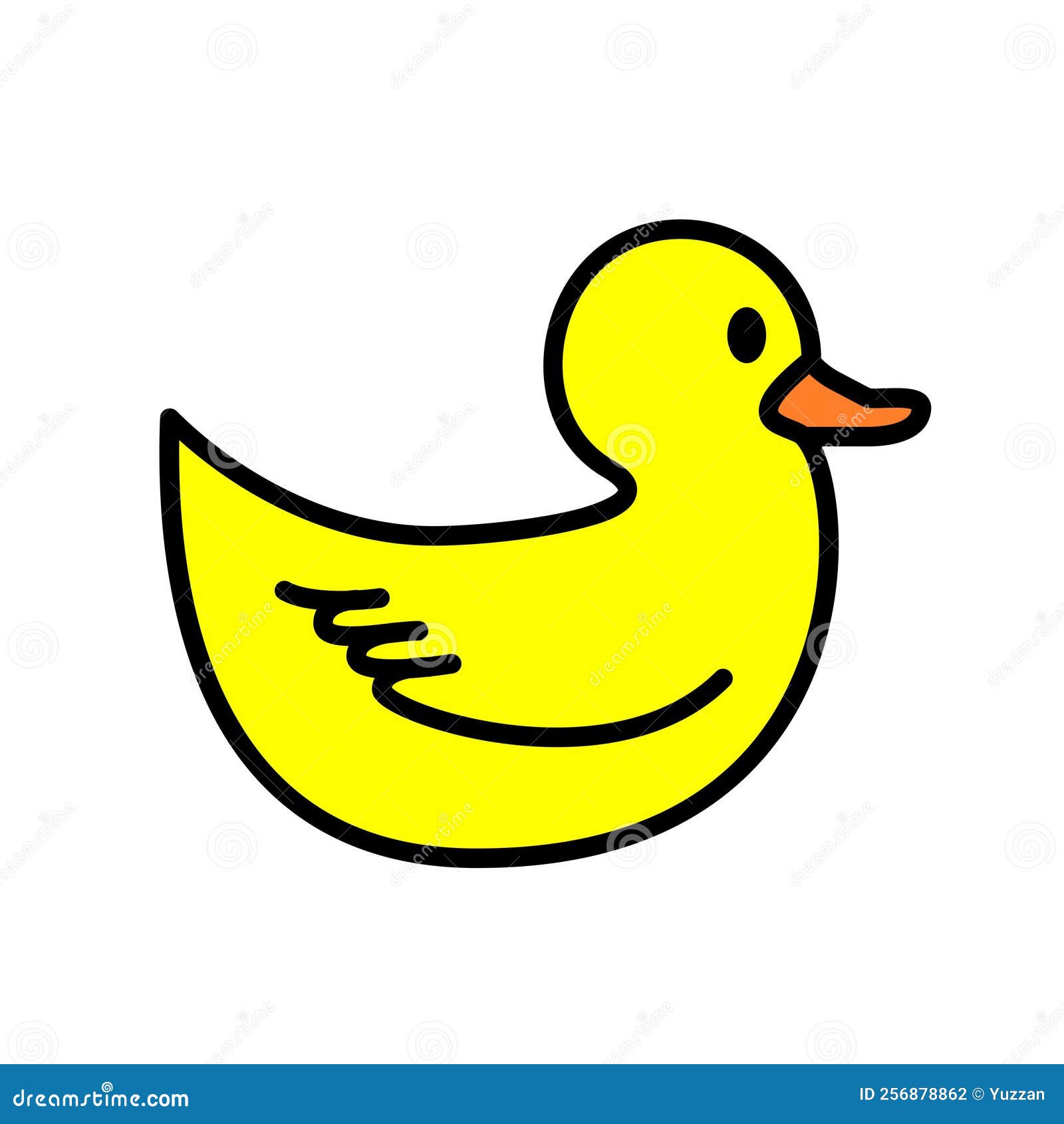 Yellow Duck Vector Illustration Stock Vector - Illustration of brand ...