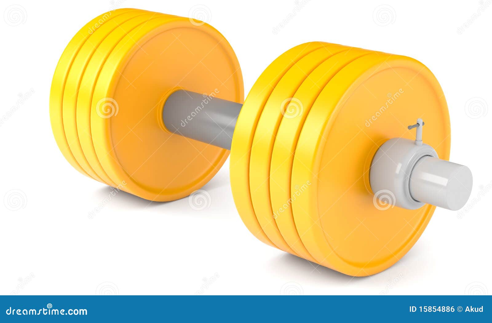 Yellow dumbbell stock illustration. Illustration of fitness - 15854886